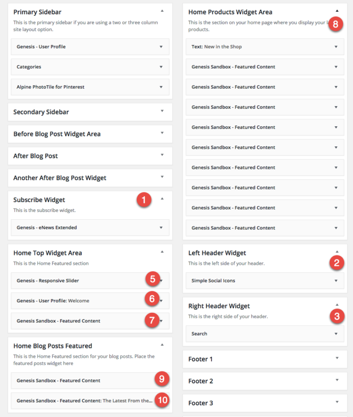 Fun Theme Home Page Widgets